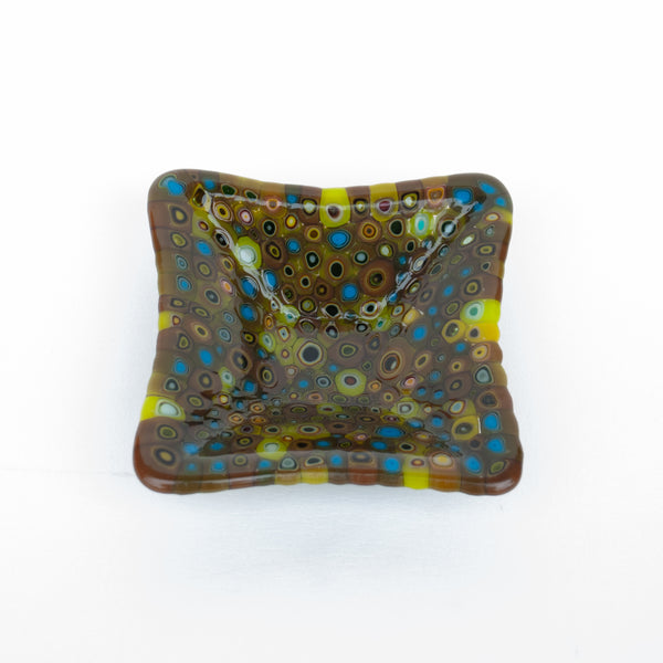 Green Murrini Square Bowl - ART Elements Gallery