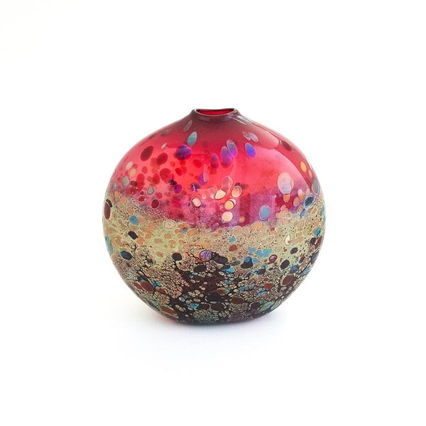 Copper Ruby Teal Monarch Vase